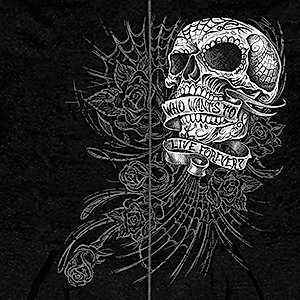 Hot Leathers mens Motorcycle fashion hoodies, Black, 2X US