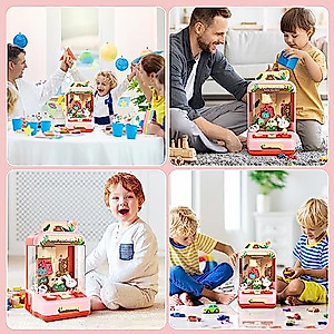 PANITU Claw Machine for Kids, Mini Vending Machines Arcade Candy Capsule Claw Game Prizes Toy, Electronic Arcade Game Indoor Toy with Music & Light,Best Birthday Gift for 6 7 8 9 Year Old Girl