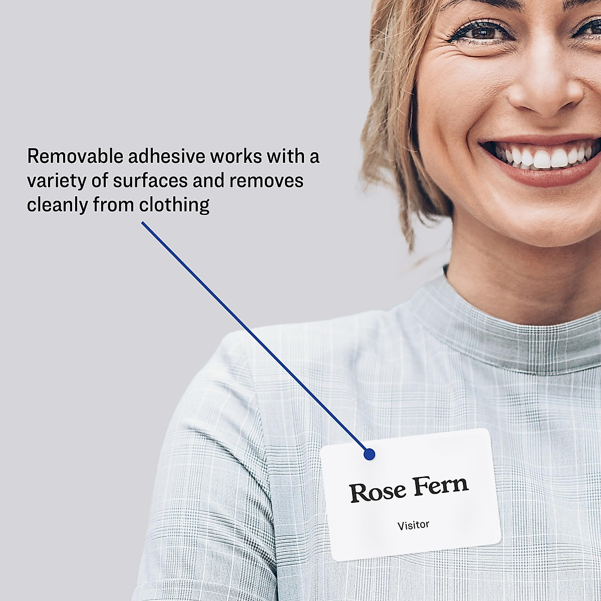 Avery Customizable Name Tags, 2-1/3" x 3-3/8", White, 100 Removable Name Badges (05147)