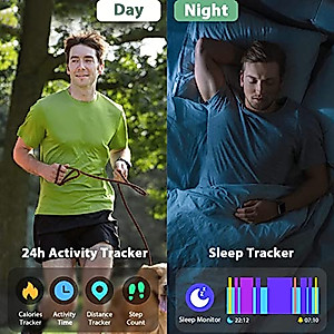 Smart Watches for Women Men, Fitness Tracker with 24/7 Blood Pressure Heart Rate Monitor, 20 Sport Modes Sleep Tracker Step Counter for Walking Activity Tracker and Smart Watch for Android iPhone iOS