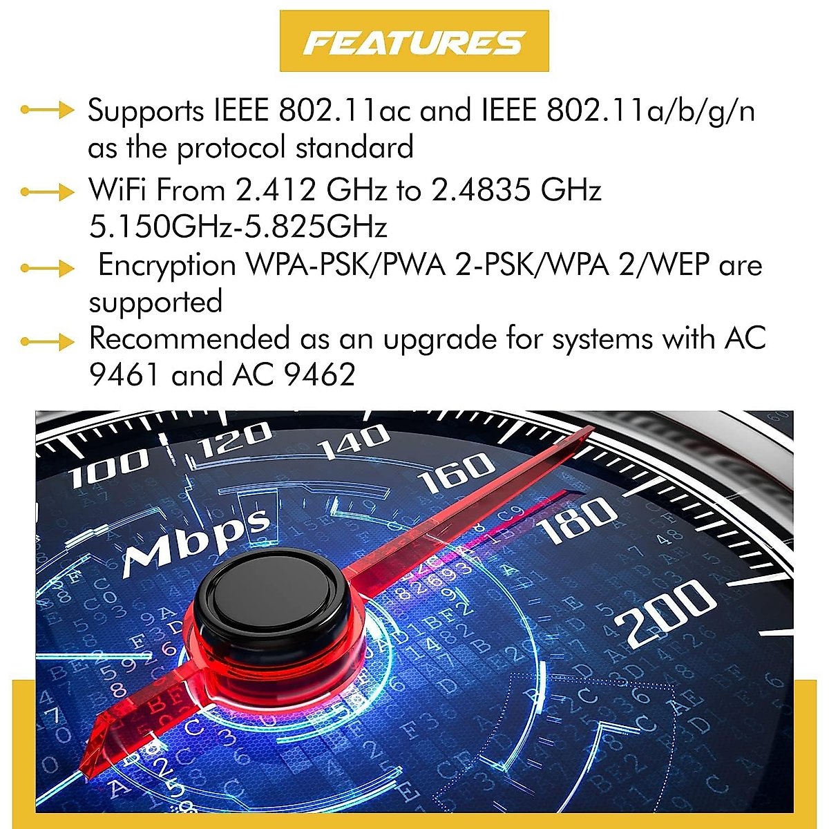 HighZer0 Electronics AC 9560 CNVio Legacy WiFi Adapter for PC | WiFi 5 Dual Band 802.11ac | Up to 1.73 Gbps | Supports Bluetooth 5.1 Windows & Linux | Requires 8-9th Gen Intel CPU | 9560NGW (AC9560)