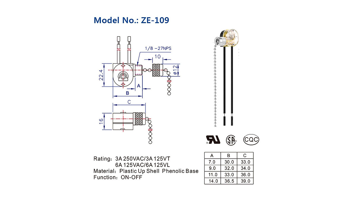 DAYONE Zing Ear ZE-109 Ceiling Fan Switch 2 Pack | Reliable Light Control