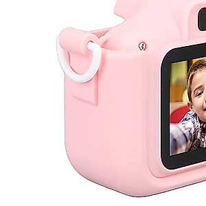 Kids Camera, Video Recording Video Camera Toy 600mAh Battery 3-12 Years Old Fun to Play (Pink)