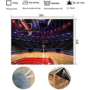 Flowerstown Basketball Backdrop Basketball Party Decorations for Birthday Parties for Fans Room or Sports backdrops Basketball Playground Theme Photography Backdrop Decoration 7x5ft FT070