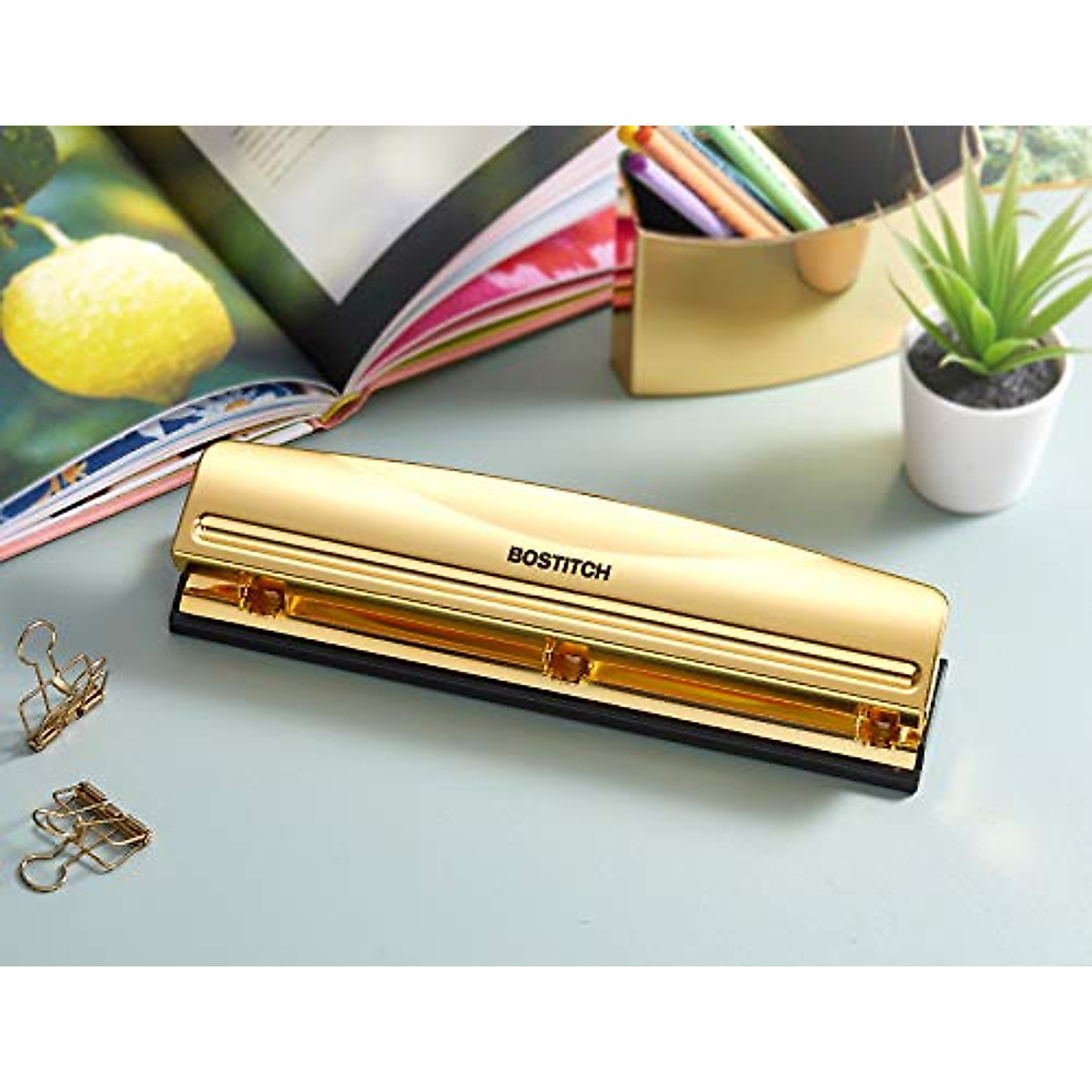 Bostitch 3 Hole Punch, 12 Sheets