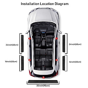 WoshocK 5PCS for Volvo Car Door Sill Plate Protectors, Self-Adhesive Carbon Fiber Vinyl Reflective FrontRear Door Sill Scuff Plate Guard Welcome Door Step Protector for Volvo
