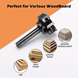 Genmitsu CNC Spoilboard Surfacing Router Bit, 1/4" Shank 1” Cutting Diameter CNC Milling Machine, Slab Flattening Router Bit, Carbide Insert Router Planer Bit for Woodworking Carving,SS03