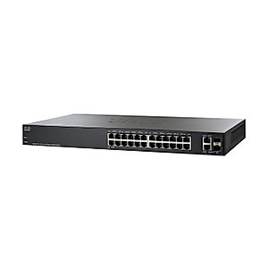 Cisco SG220-26-K9 26-Port Gigabit Smart Plus Switch, Black