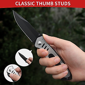 CULITECH 3.8 INCHES Blade Stainless Steel Folding Knife, Pocket Knife With Durable Pakka Wood Handle for Outdoor