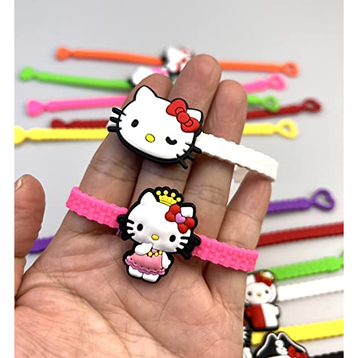 HUANGQH 15 Pack Rubber Bracelets Wristband Bracelets for Birthday Party Supplies Favors Prize Rewards