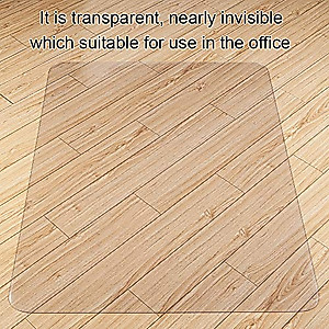 Kuyal Clear Chair mat for Hard Floors 36 x 48 inches Transparent Floor Mats Wood/Tile Protection Mat for Office & Home (36" X 48" Rectangle for Hard Floor)
