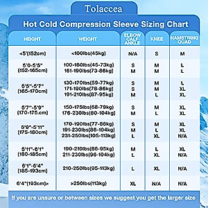 Tolaccea Hot & Cold Therapy Flexible Ice Packs Cold Therapy Compression Sleeve Reusable Gel Pack for Injury Cold Wrap for Knee Calf Elbow