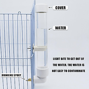 Bird Water Feeder,1PC Automatic Parrot Water Dispenser Bird Water Bottle with Cleaning Brush,Bird Cage Accessories Bird Drinker Bowl Fountain for Parrot Budgie Lovebirds Cockatiel Parakeet,130ML