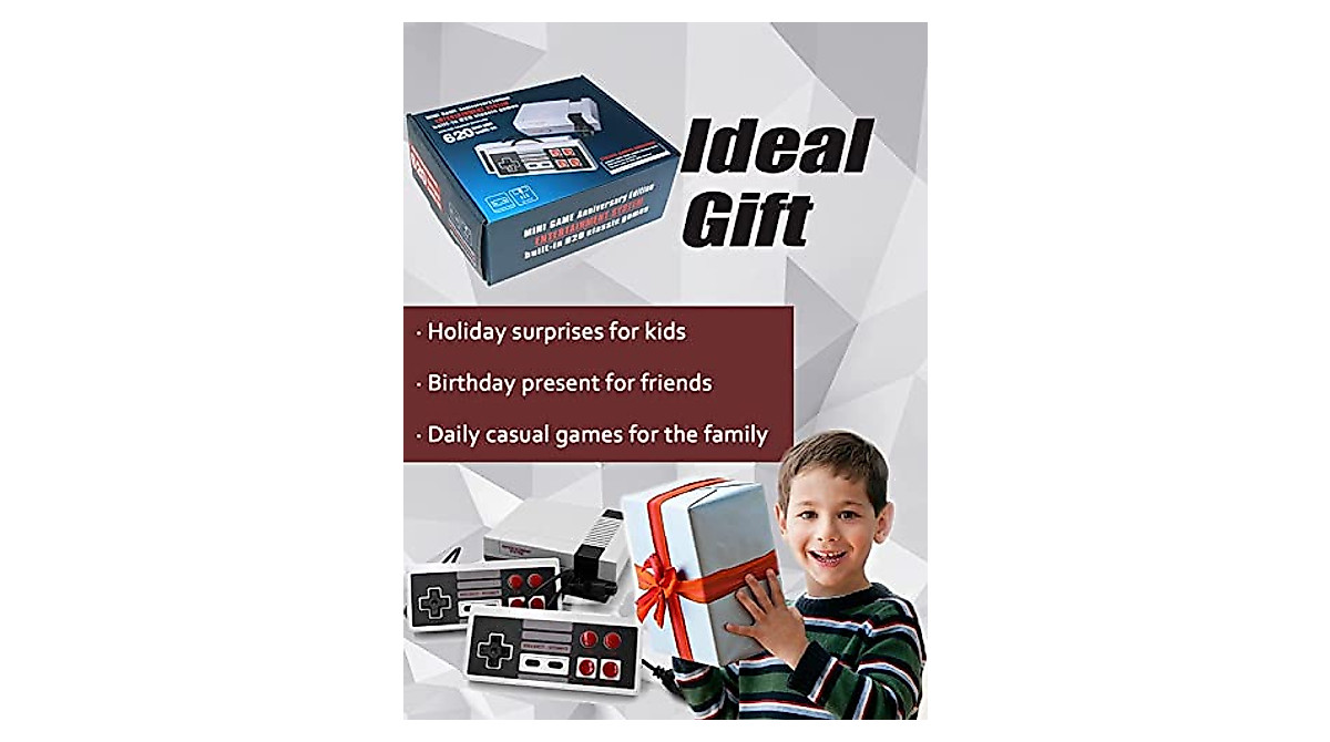 Classic Mini Retro Game Console with 620 Games - Perfect Gift for All Ages