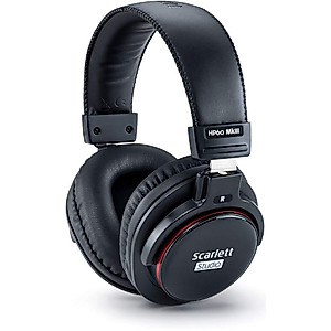 Focusrite Scarlett 2i2 Studio 3rd Gen 2-in, 2-out USB Audio Interface with Microphone & Headphones, Tripod Mic Stand + Boom, Headphone Holder, Pop Filter & 2x XLR Cable Bundle