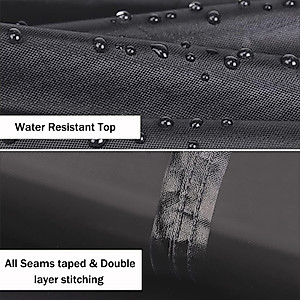 YHINGG Porch Swing Cover 56Inch Waterproof 600D Oxford Hanging Outdoor Swing Cover Garden Hammock Cover Patio Furniture Covers (Black, 56x28x(32-24) Inch)