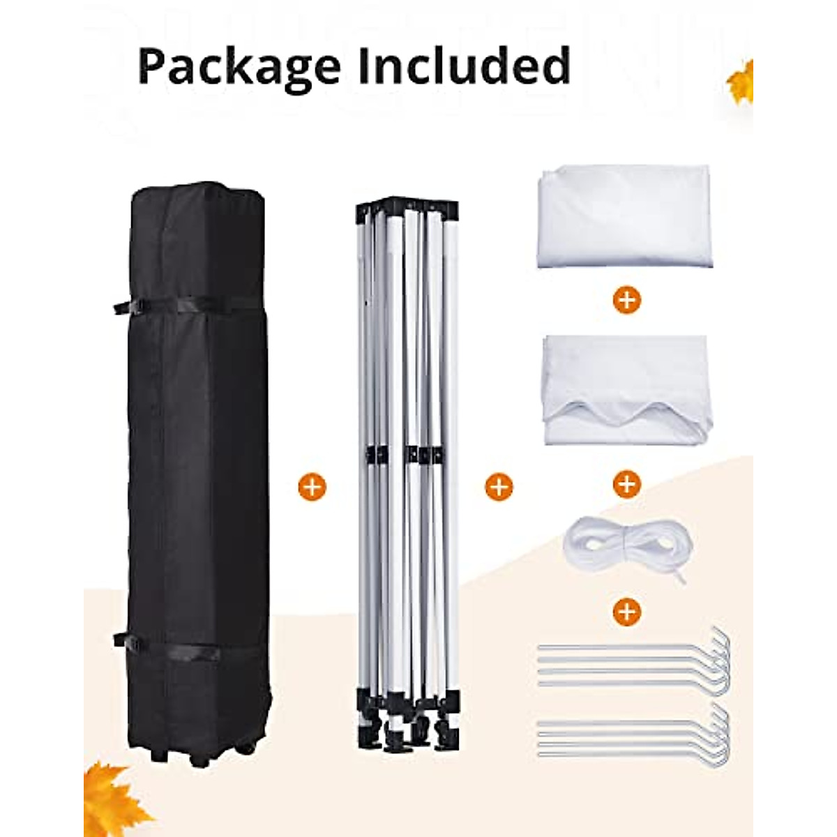 Quictent Ez up 10'x10' Pop up Canopy Tent with Sidewalls Commercial Party Wedding Event Gazebo Tent Waterproof, Full Truss Structure, 4 Sidewalls with 4 Entrances & Large Clear Church Windows (White)