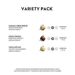 Nespresso Capsules OriginalLine, Barista Flavored Pack, Mild Roast, 30 Count Espresso Coffee Pods, Brews 1.35 Ounce (ORIGINALLINE ONLY)