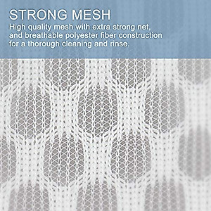 5Pcs Durable Honeycomb Mesh Laundry Bags for Delicates (1 Large 16 x 20 Inches, 1 Medium 12 x 16 Inches, 1 Small 9 x 12 Inches, 1 Cylinder 8 x 12 Inches, 1 Bra Wash Bag 6 x 7 Inches)