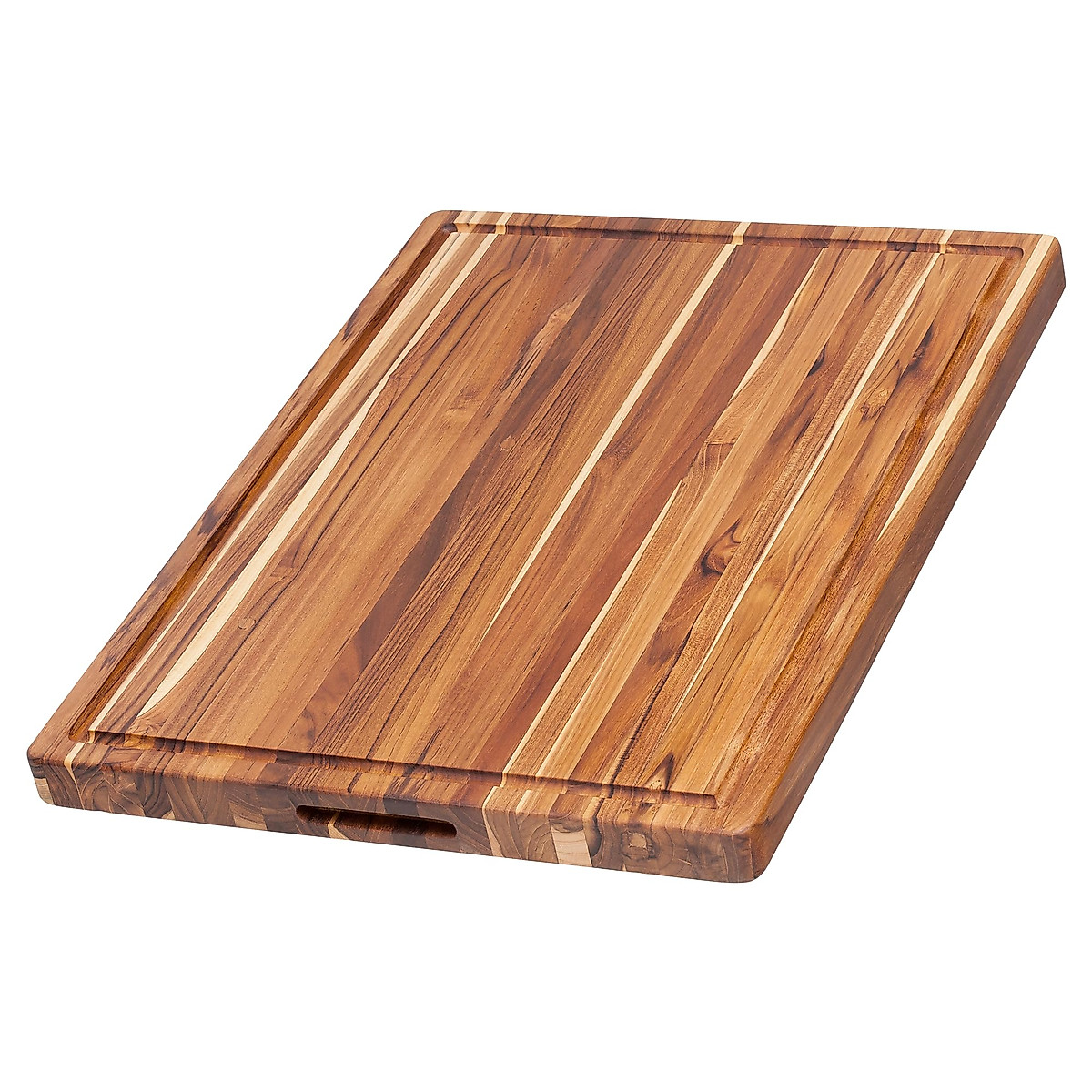 TeakHaus Edge Grain Carving Board w/ Hand Grip + Juice Canal (Rectangle) | 24" x 18" x 1.5"