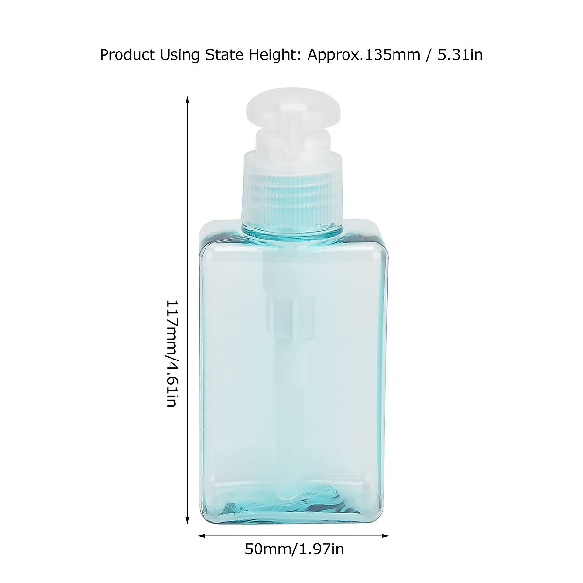 FIYO 100ML 3Pcs Plastic Bottles with Pump Dispenser, Liquid Soap Bottle Lotion Container Portable Travel Empty Shampoo Pump Bottles for Home Travel Use(Blue)