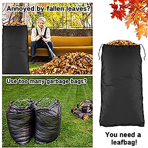 2 Pcs Lawn Tractor Leaf Bag for Riding Lawn Mower Reusable Big Capacity Mower Leaf Bag Black Grass Catcher Bag 90 x 50 Inch Oxford Cloth Leaf Collector 49 Cubic Feet Material Collection Systems