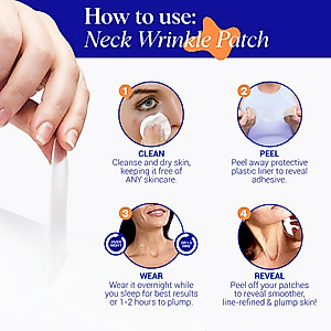 Wrinkles Schminkles Neck Wrinkle Patch - Reusable Silicone Smoothing Pads, Sensitively Formulated Wrinkle Patches. Reduce Wrinkles - Innovative Wrinkle Treatment - Targeting Neck Wrinkles (1 Pack)