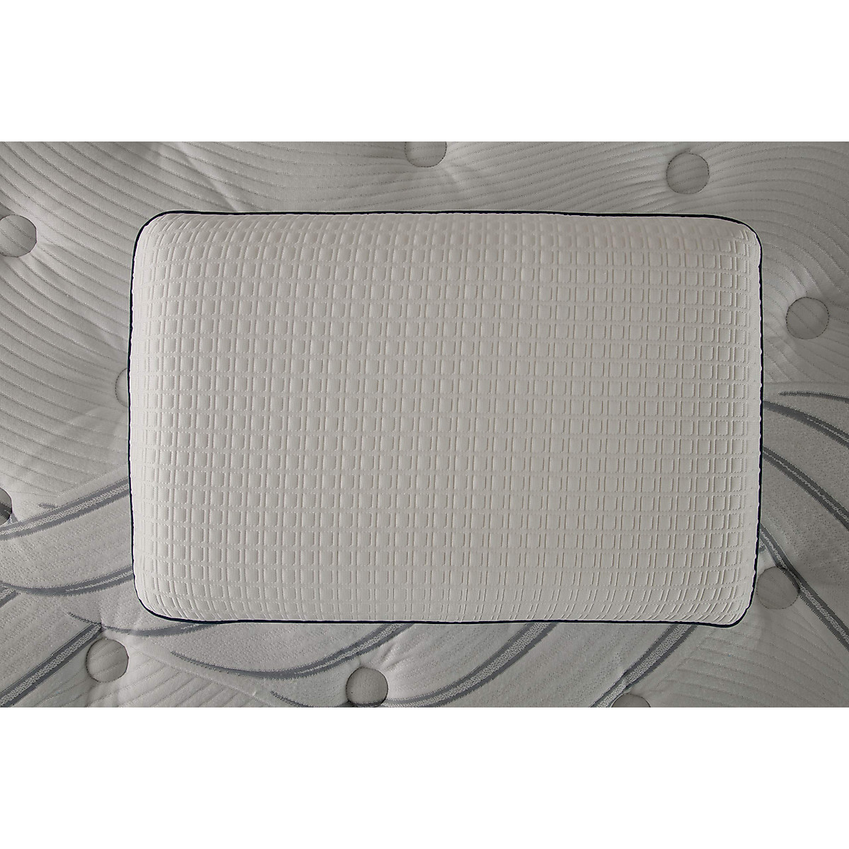 Serta Perfect Sleeper Copper Infused Memory Foam Pillow, Oversized Traditional, 1 Count (Pack of 1),White, 25-Inch (Length) by 16-Inch (Width) by 5.50-Inch (Height)