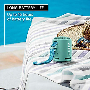Sony SRS-XB13 EXTRA BASS Wireless Bluetooth Portable Lightweight Compact Travel Speaker, IP67 Waterproof & Durable for Outdoor, 16 Hr Battery, USB Type-C, Speakerphone, Powder Blue (Amazon Exclusive)