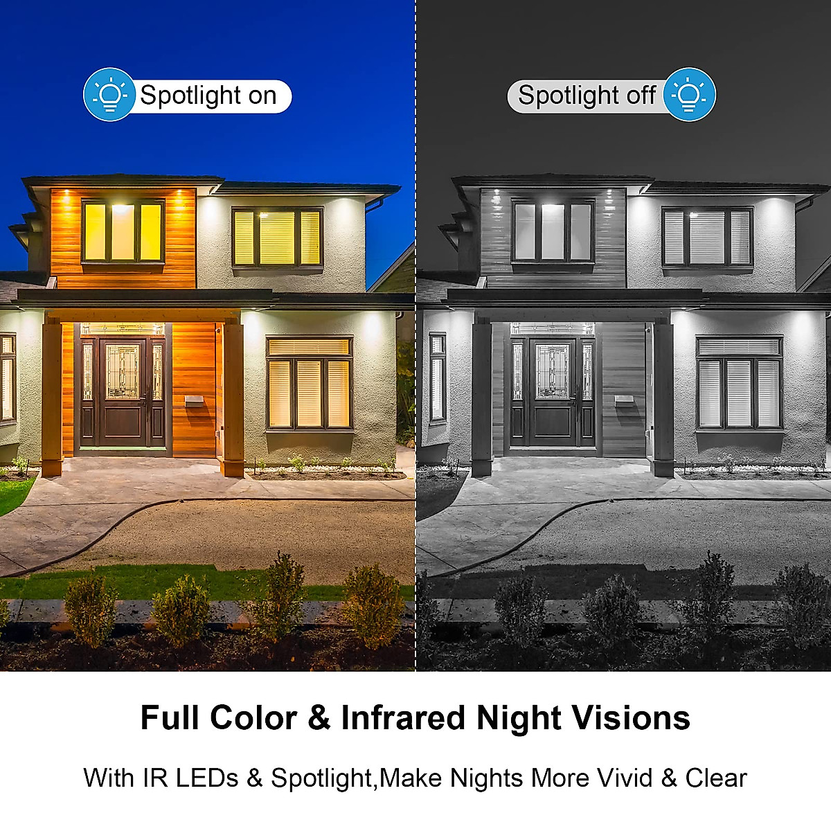 NGTeco Solar Security Cameras Wireless Outdoor with Solar Panel, Rechargeable Battery Powered IP65 Waterproof 1080P 2.4G WiFi Cameras for Home Security, 30 Days Free Cloud Storage