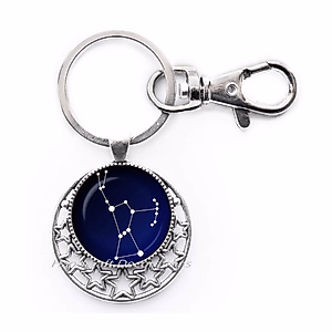 Orion Constellation Glass Key Ring.Night Sky Keychain.Stars,Astronomy,Space Jewelry,Birthday Gift.F100