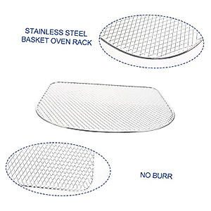 Anneome Pizza Oven 1pc Electric Oven Air Frying Net Air Fryer Toaster Oven Non Stick Net Baking Tray Oven Net Tray Silver Stainless Steel Baking Mat Metal Food Dehydrator