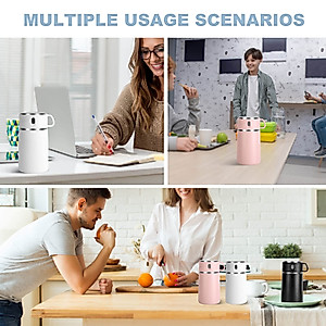 Moffeio Insulated Food Jar, 27oz Soup Thermos Stainless Steel Vacuum Insulated Food Containers for Hot Food with Spoon (Black)