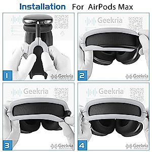 Geekria Silicone Headband Cover Compatible with AirPod Max Headphone, Headband Protector/Headband Replacement Easy DIY Installation No Tool Needed (Grey)