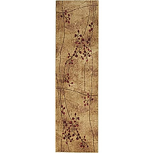 Nourison Somerset Rustic Latte 2'3" x 8' Area-Rug, Easy-Cleaning, Non Shedding, Bed Room, Living Room, Dining Room, Kitchen (2x8)