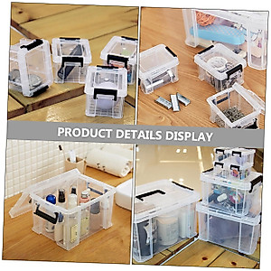 CHILDWEET 5pcs Boxes Tote Bags Portable Mini Bin Mini Screws Bins Small Sundries Case Small Plastic Tote Mini Bins Clear Mini Sundries Organizer Mini Plastic Tote Pp Storage Container