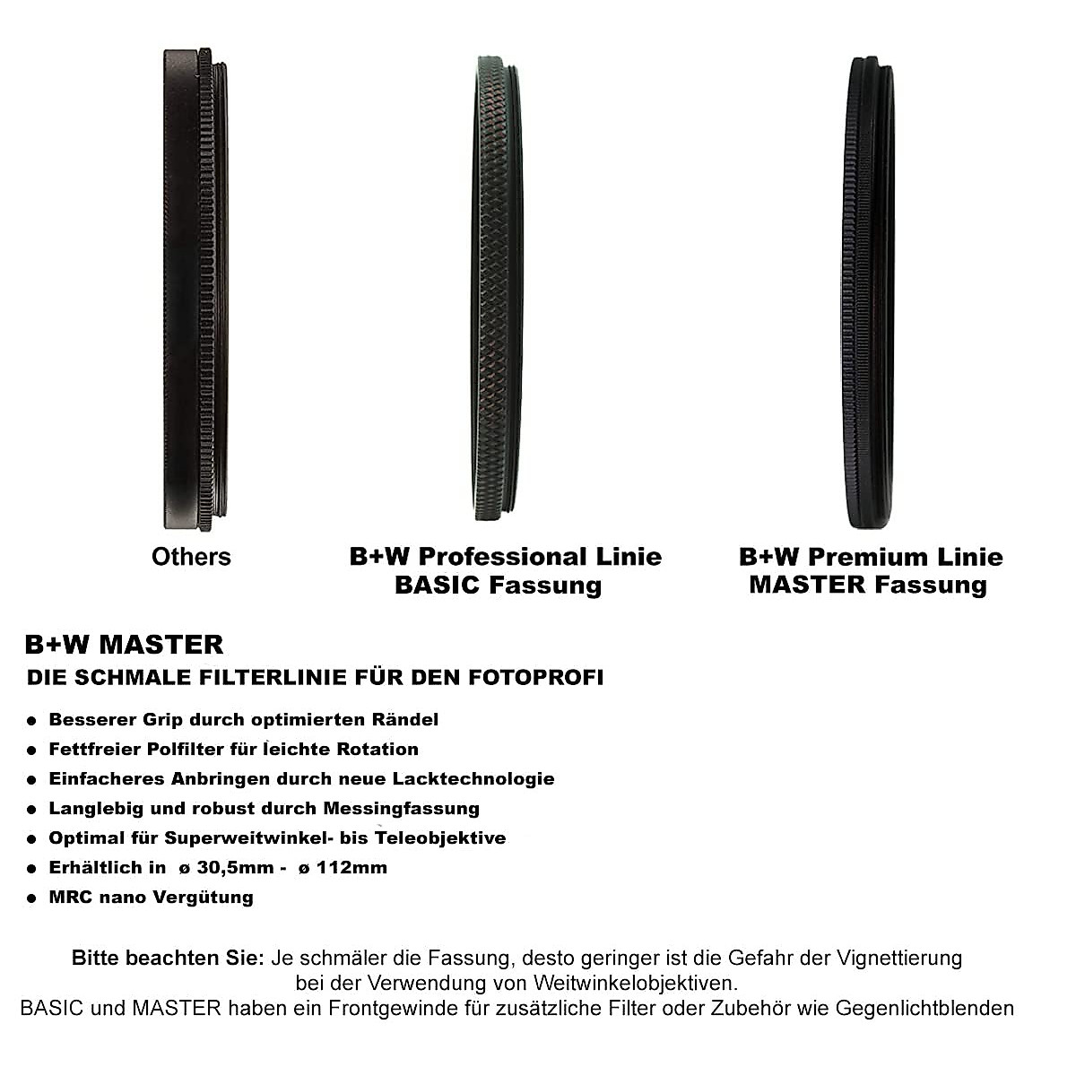 B+W 82mm Master Clear MRC Nano 007M Glass Filter