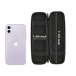 Cosmos Black Color EVA Hard Shell Stylus Pen Pencil Case Holder Compatible with Apple Pencil, Wacom Stylus Executive Fountain Pen, Ballpoint Pen, Stylus Touch Pen