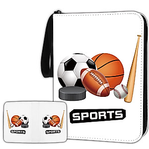 Sports Card Binder with Sleeves, 900 Pocket Sports Card Holder for Trading Cards Zipper Book Folder Collector Album 3 Ring Baseball Football Basketball Hockey Soccer Organizer Storage Boys Kids Gift