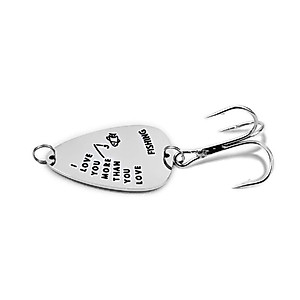 Love You More Than You Love Fishing Lure, Gift for Boyfriend Husband Dad Birthday Christmas Gifts Xmas