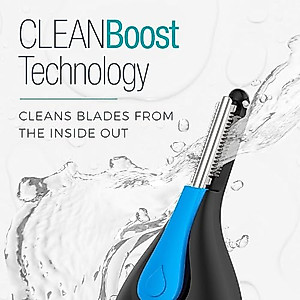 Remington Nose, Ear & Detail Trimmer with CLEANBoost Technology for Easy Washing, Eyebrow Trimming Comb Attachment, Black