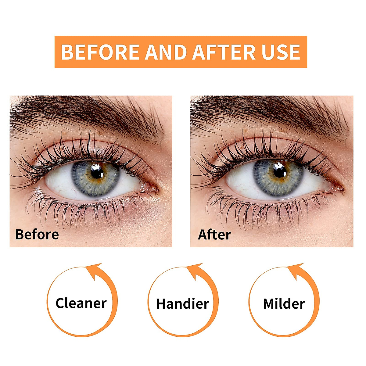 Eyelash Extension Cleanser Brelyee Orange Blossom Lash shampoo 60ml + Brush, Eyelash Wash for Extensions, Lash Cleanser, Lash Bath, Lash Cleaner, Paraben & Sulfate Free for Professional & Self Use