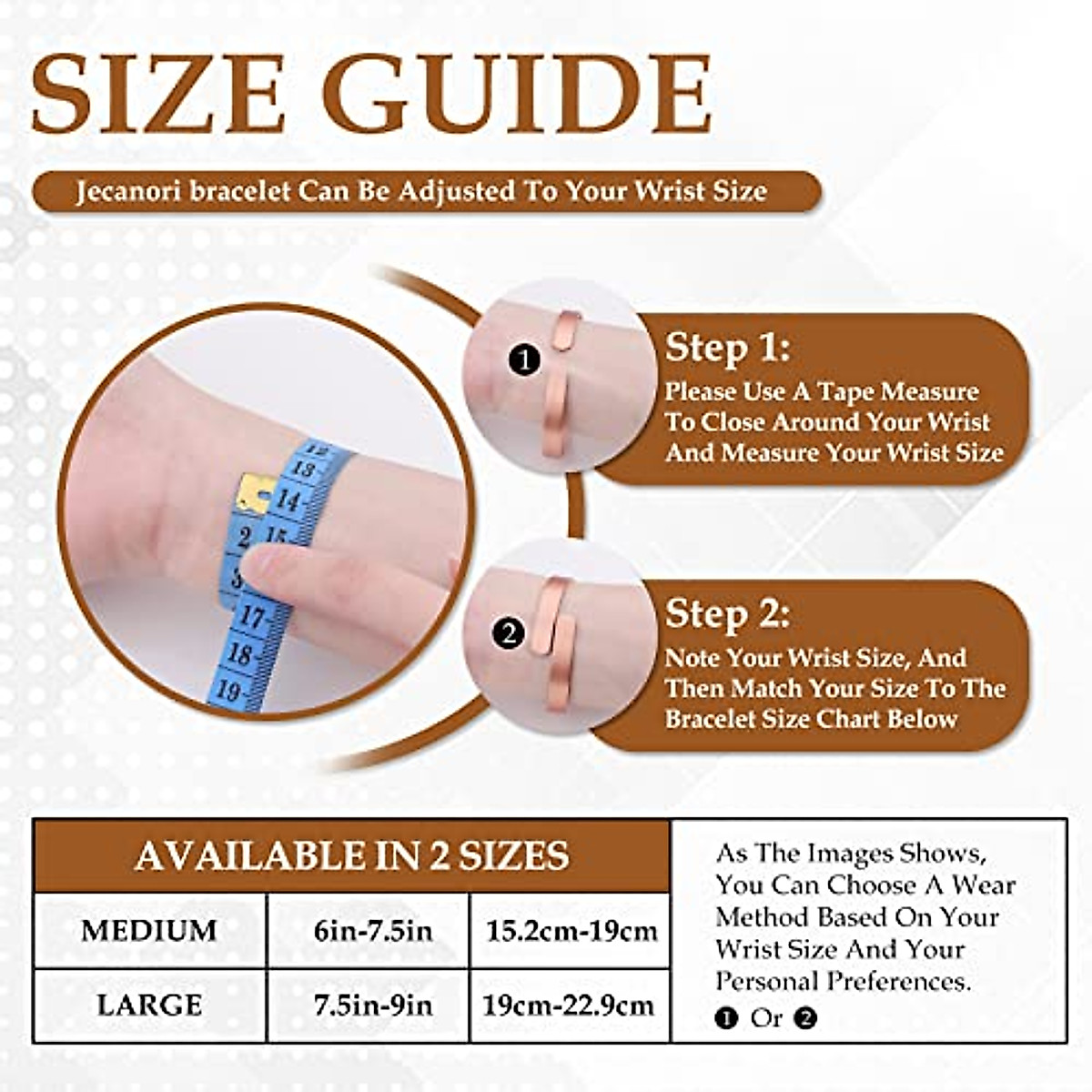 Jecanori Magnetic Copper Bracelet and Copper Ring for Women Men,Vintage Flower Wristband Brazaletes Magnetic Field Therapy Gifts