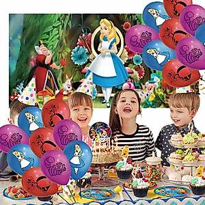 Alice in Wonderland Birthday Party Supplies Decorations Cake Topper Balloons Favors Backdrop Banner Decor