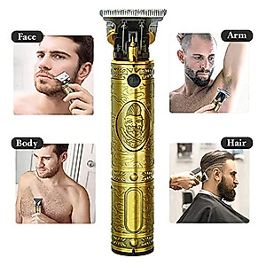 ROCKUBOT Professional Hair Trimmer for Men,Cordless Hair Clippers for Men Professional,Zero Gapped Trimmers T Blade Trimmer,Edgers Clippers for Men,Hair Cutting Kit Rechargeable