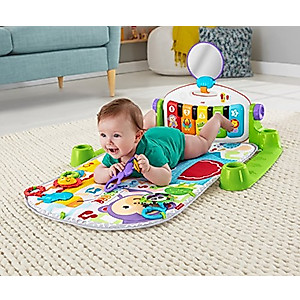 Fisher-Price Baby Gym & Activity Mat, Deluxe Kick & Play Piano Gym with Musical Toys, Lights & Smart Stages Learning