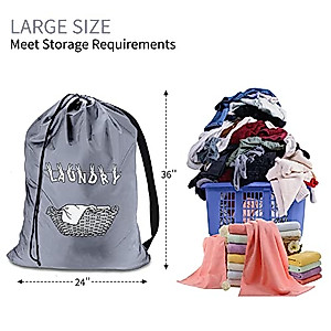 Large Laundry Bag with Strap, Laundry Bags Extra Large Heavy Duty, College Laundry Bag, Travel Laundry Bags for Dirty Clothes, Dirty Laundry Travel Bag, Easy Fit a Laundry Hamper or Basket…