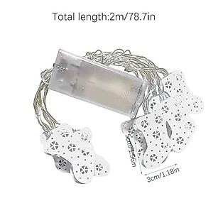 LED Silver Wire Fairy String Lights 6.56Ft 10LED Christmas String Lights Battery Box String Lights for Christmas Tree Room Bedroom Décor