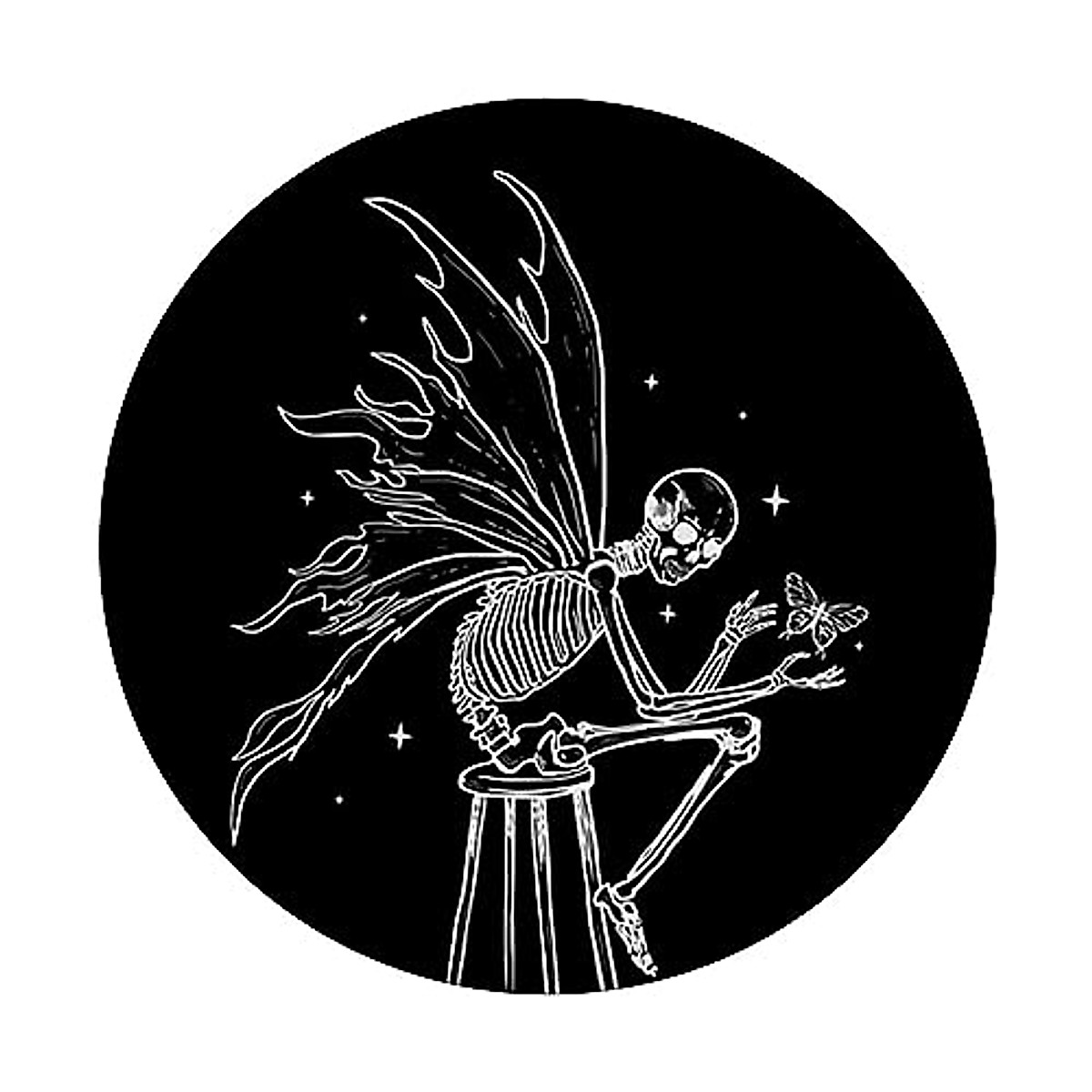 Fairycore Aesthetic Skeleton Fairy Core Grunge Goth Faecore PopSockets Standard PopGrip