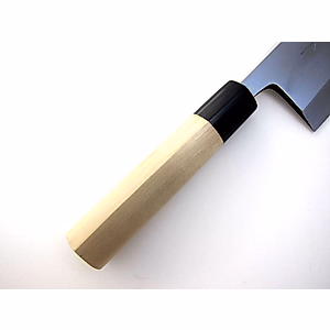 Houcho.com Sakai Ajimasa, Genuine Sakai-Manufactured, 7.6" (180mm) Kasumi White Steel Deba Knife